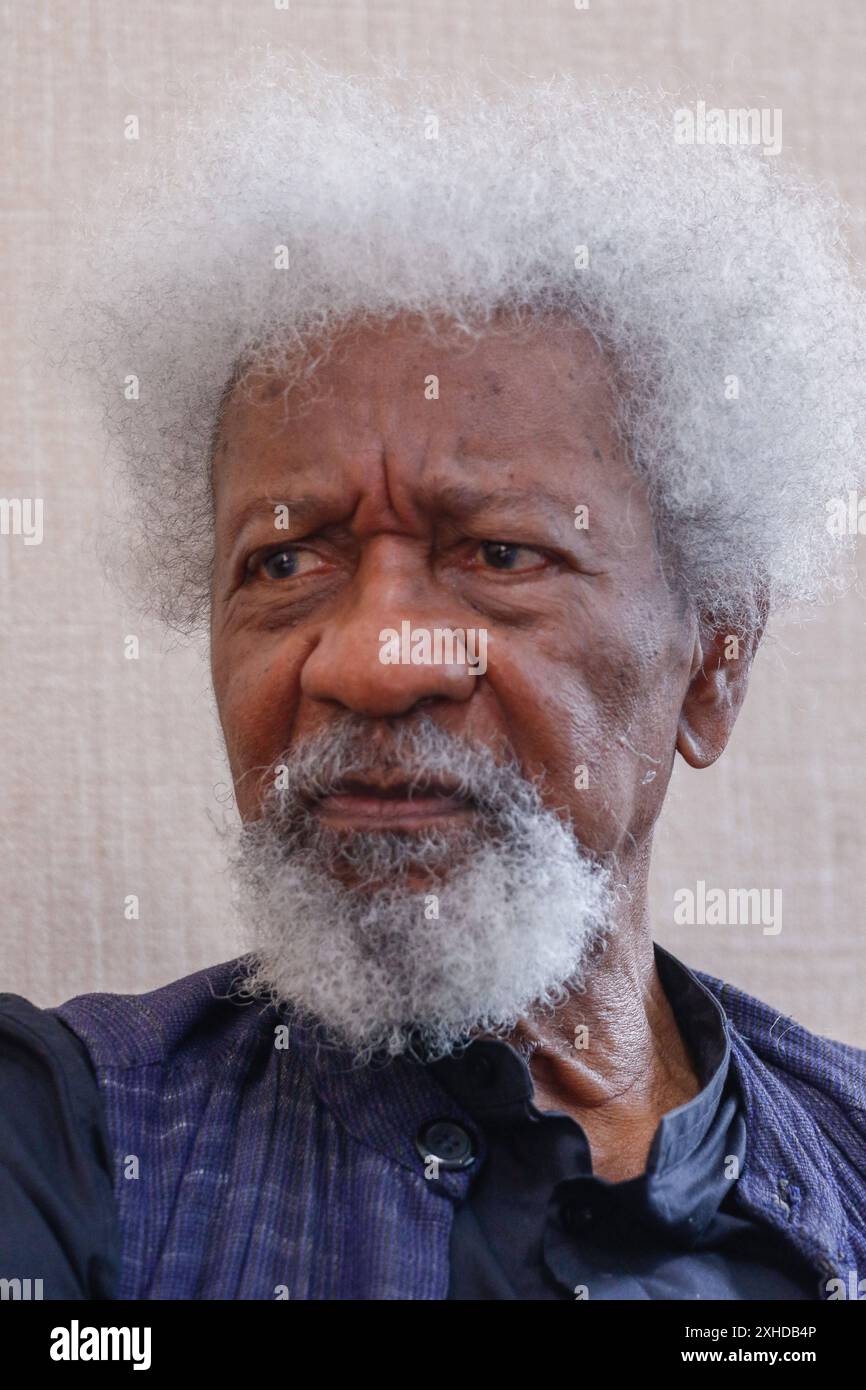 Professor Wole Soyinka during an interview section at Ikeja, Lagos ...
