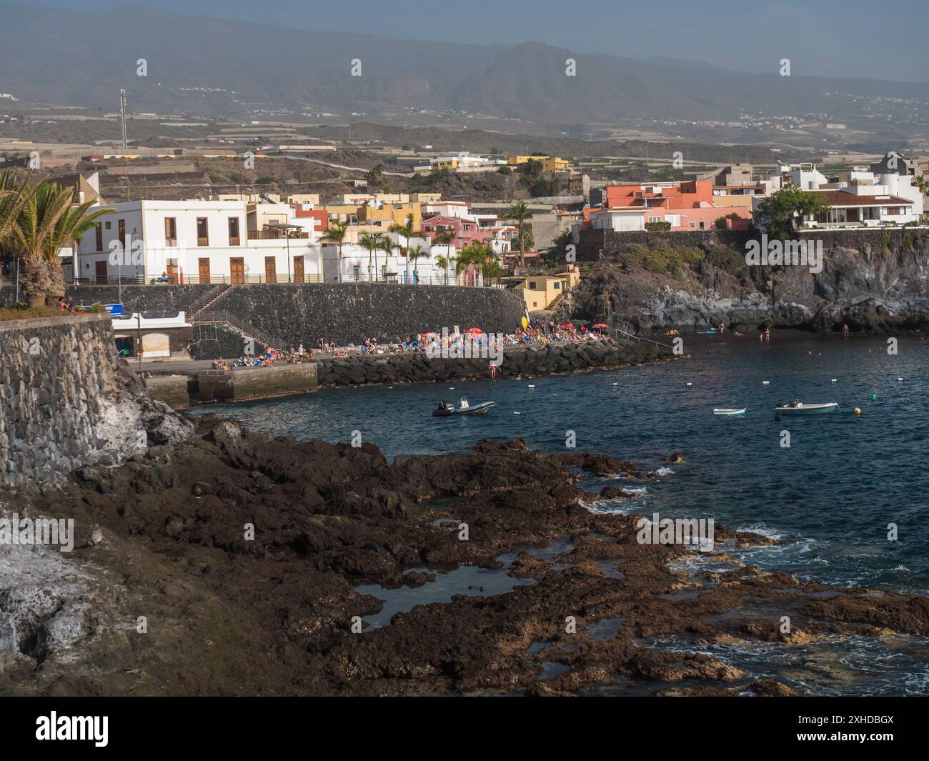 Views of the picturesque Alcala village with traditional architecture ...