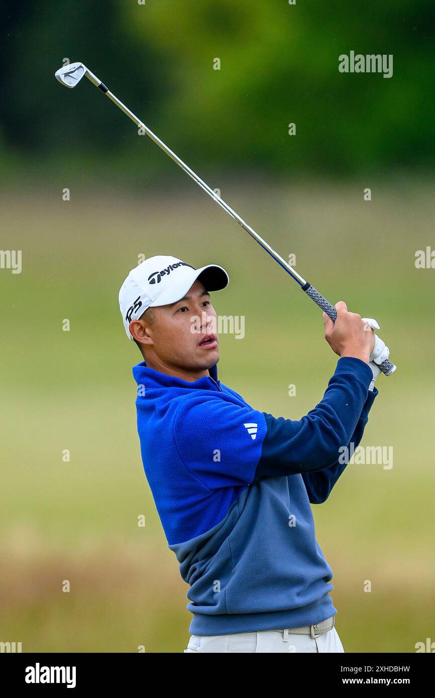 Colin Morikawa on the 2nd hole during day three of the Genesis Scottish ...