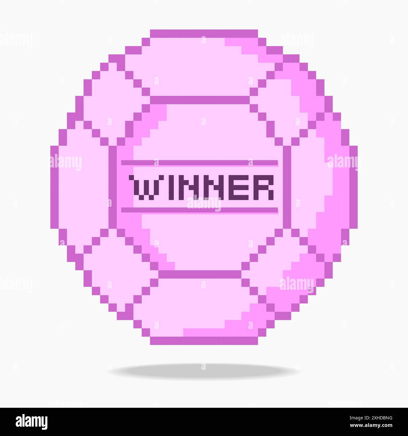 Pixel art poker chip. Casino token winner pixel style. Chip vector icon ...