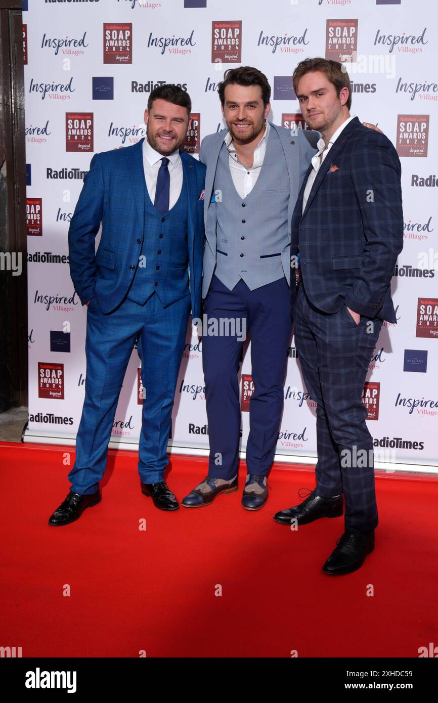 (left-right) Danny Miller, Lawrence Robb and James Chase attend the ...