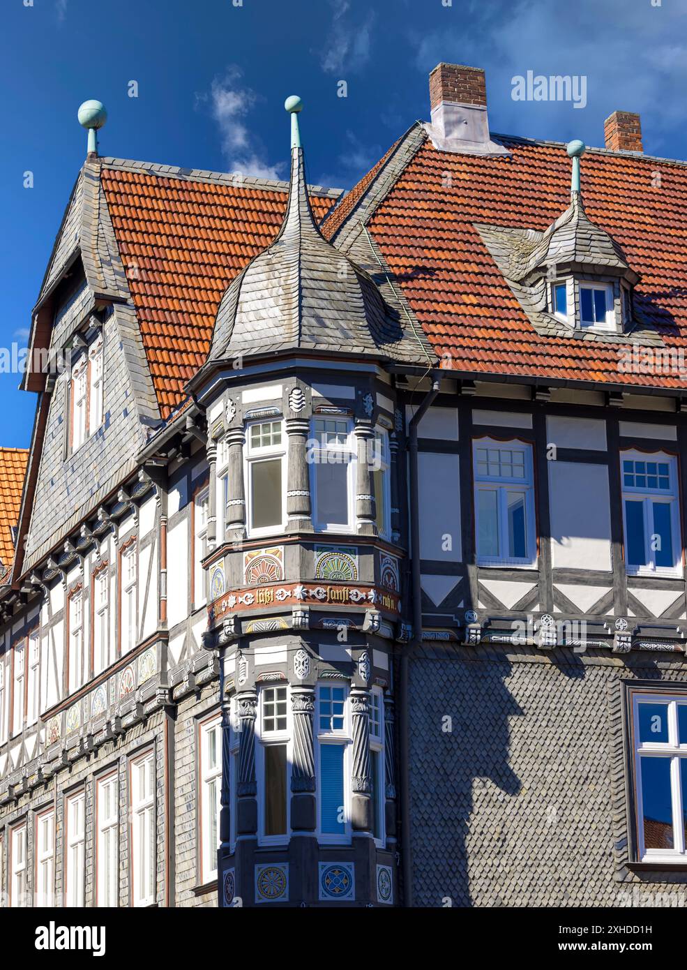 Historic House Gable in UNESCO cultural heritage city Goslar in Germany ...