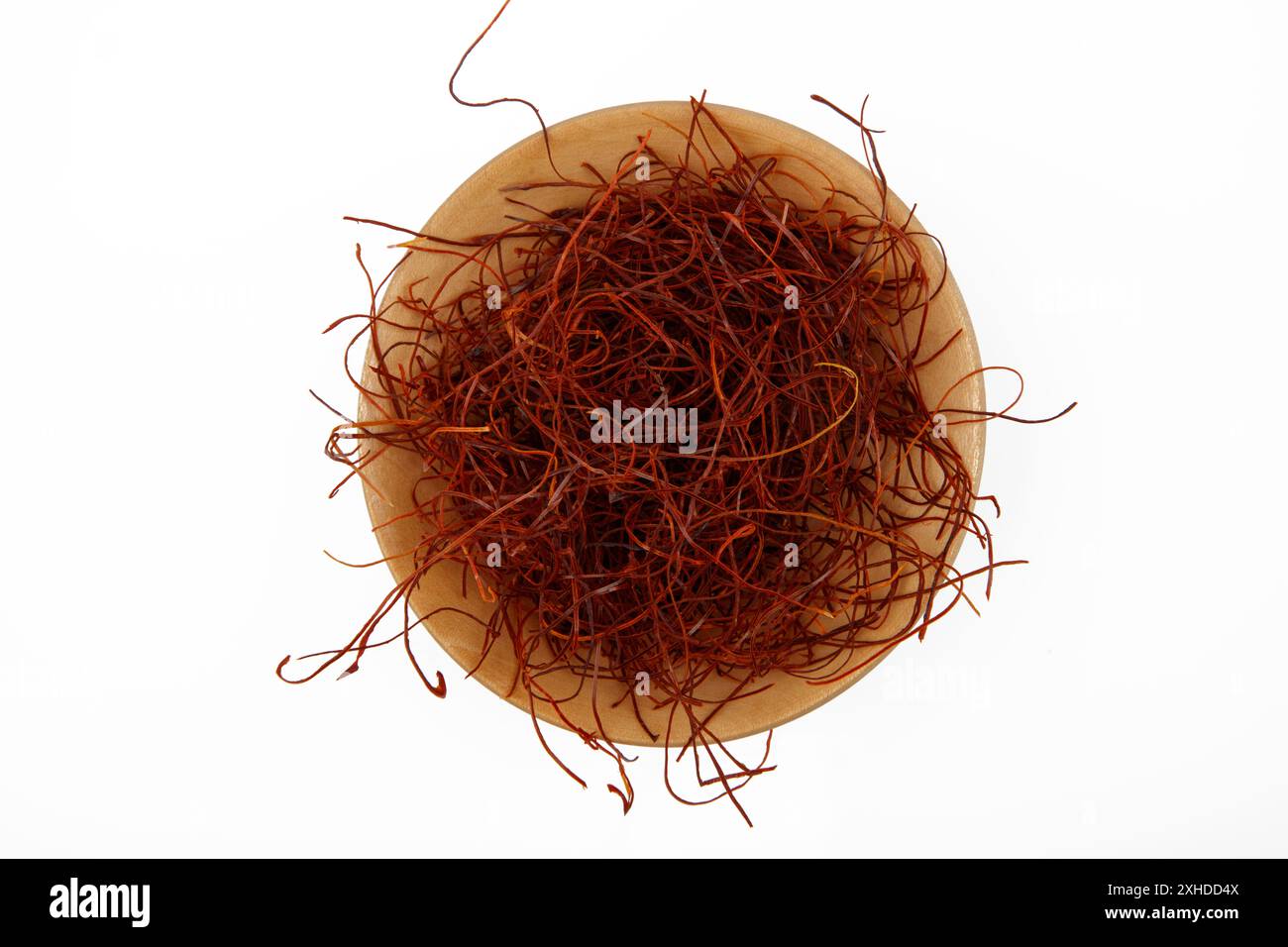 Top viewRed hot dried chili threads isolated on white background Stock ...