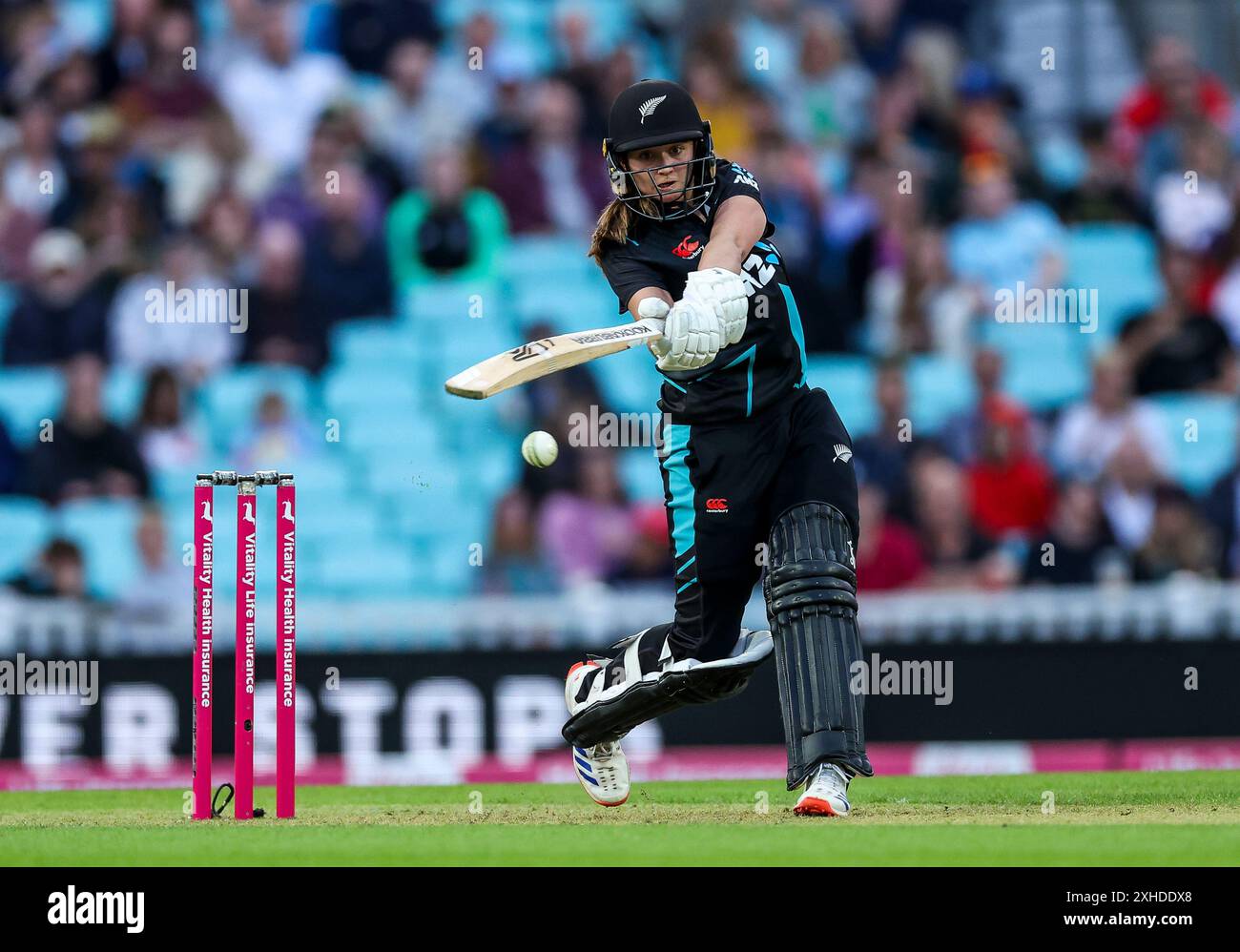 New Zealand Women’s Izzy Gaze batting during the fourth T20 ...