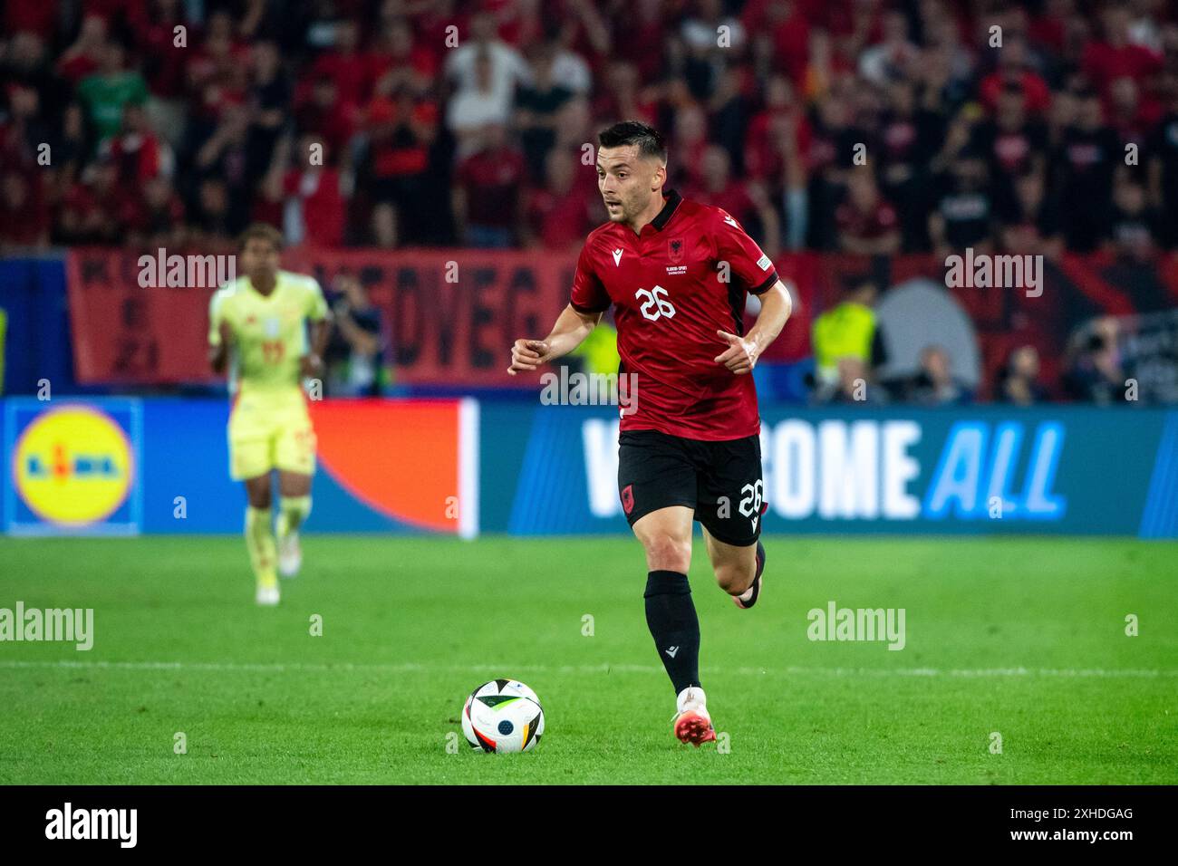 Arber Hoxha (Albanien, #26) am Ball, GER, Albania (ALB) vs Spain (ESP ...