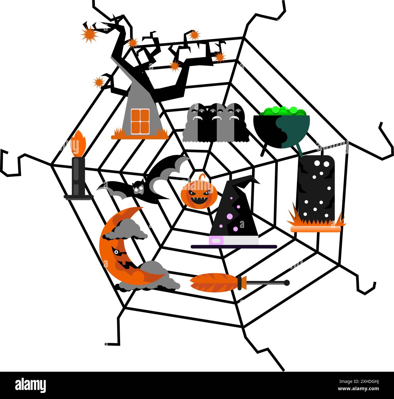 Pumpkin decorations for kids Stock Vector Images - Alamy