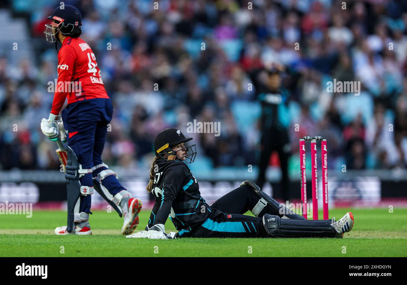 New Zealand Women’s Izzy Gaze looks on during the fourth T20 ...