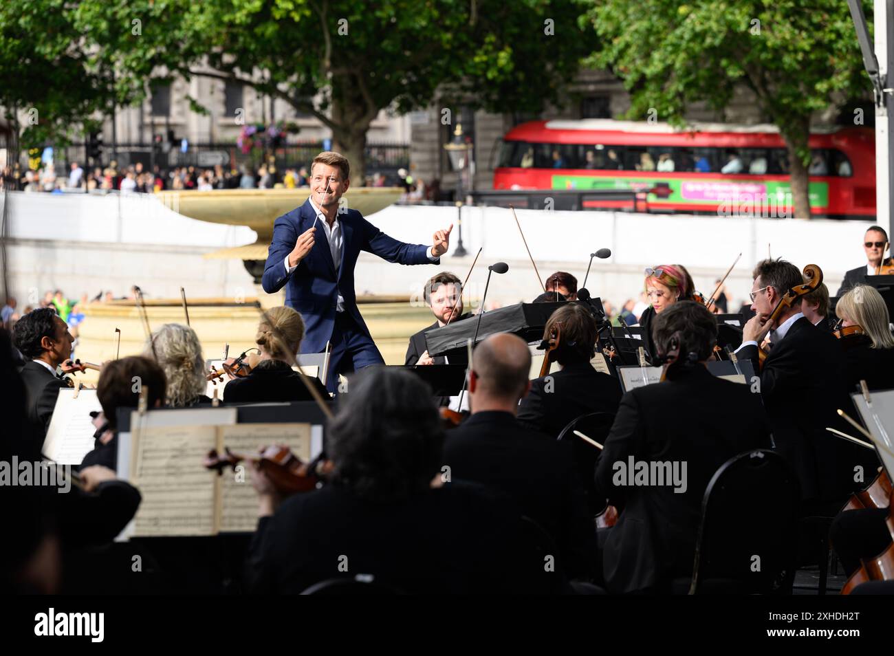 EDITORIAL USE ONLY Duncan Ward conducts the London Symphony Orchestra ...