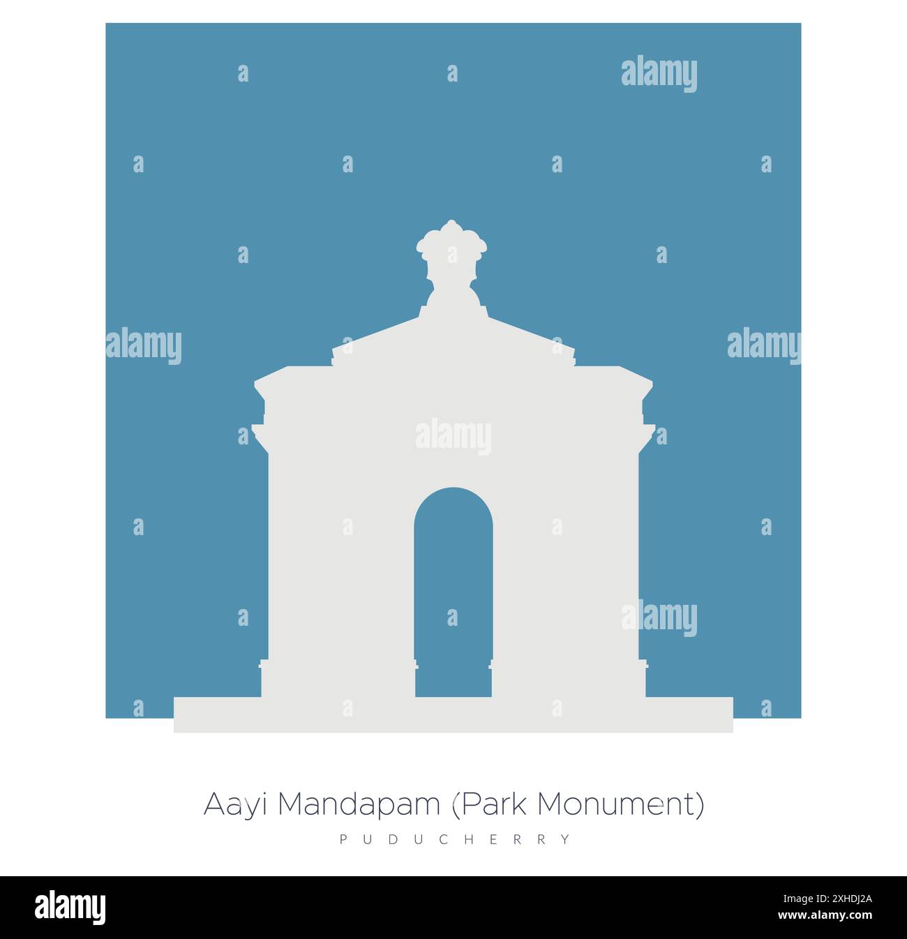 Park Monument (Aayi Mandapam) - Government Park of Pondicherry - Stock ...