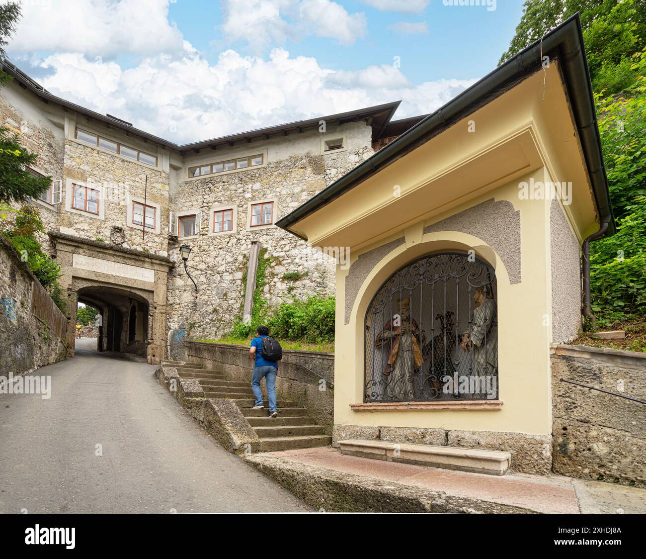 Salzburg, Austria. July 1, 2024. Felix gate, a historic fortification ...