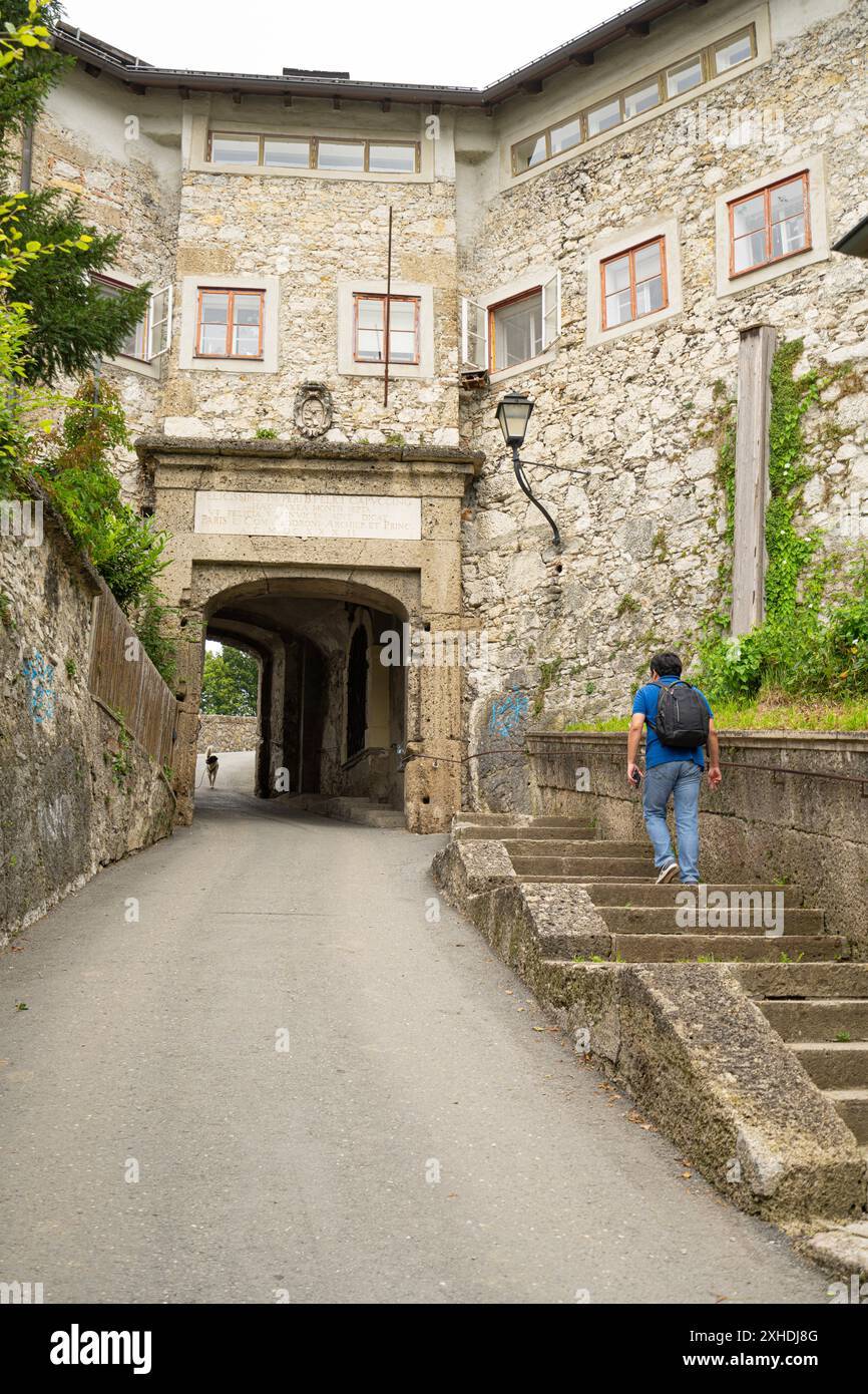 Salzburg, Austria. July 1, 2024. Felix gate, a historic fortification ...