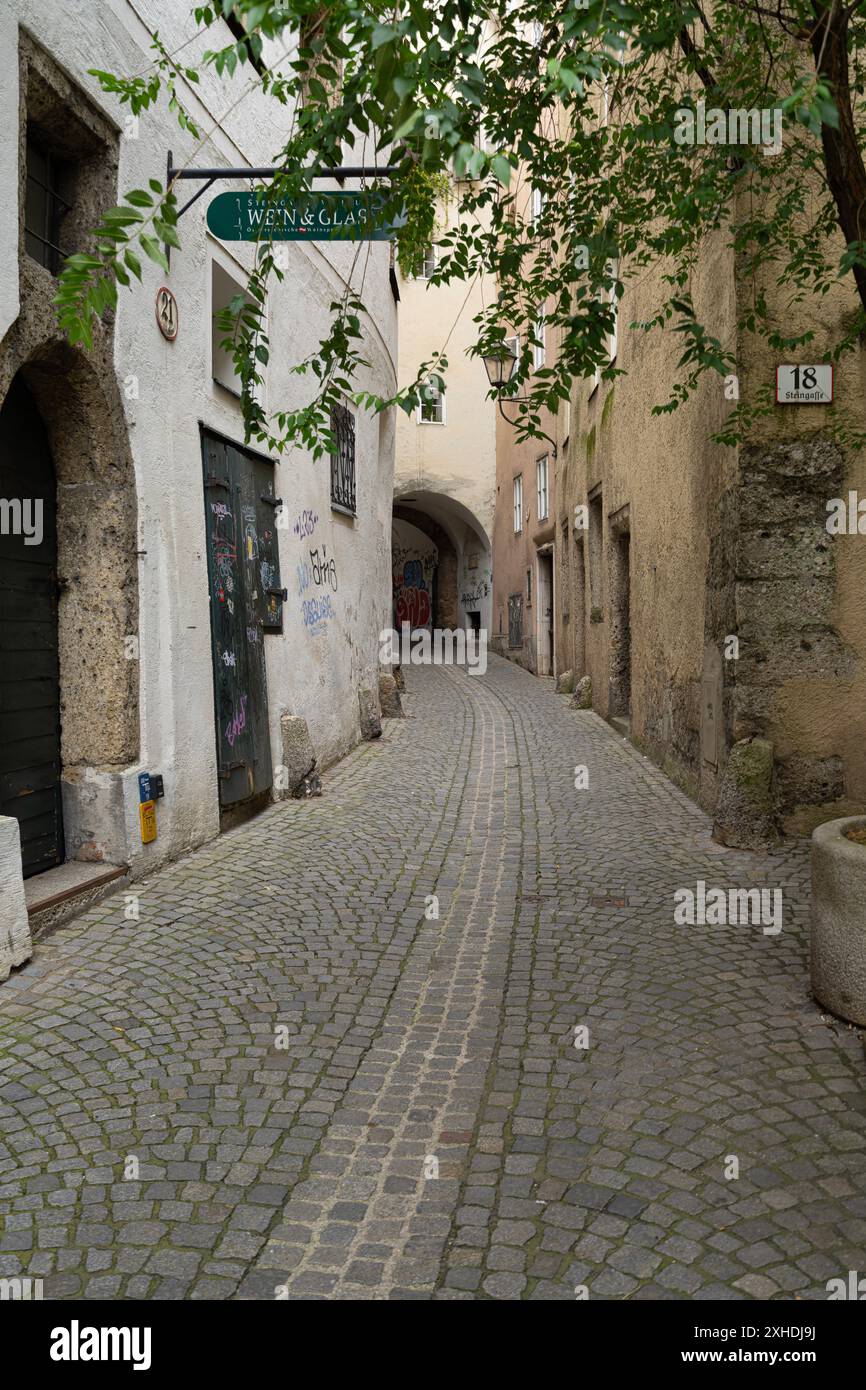 Salzburg, Austria. July 1, 2024. Glimpses of the characteristic old ...