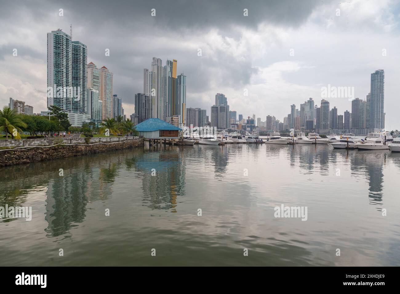 The modern architecture of the tower skyscrapers of downtown district ...