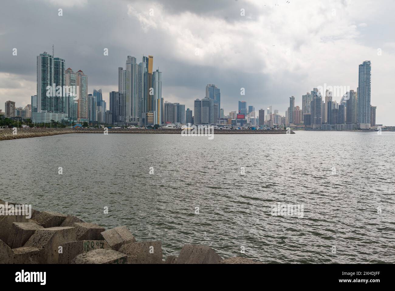 The modern architecture of the tower skyscrapers of downtown district ...