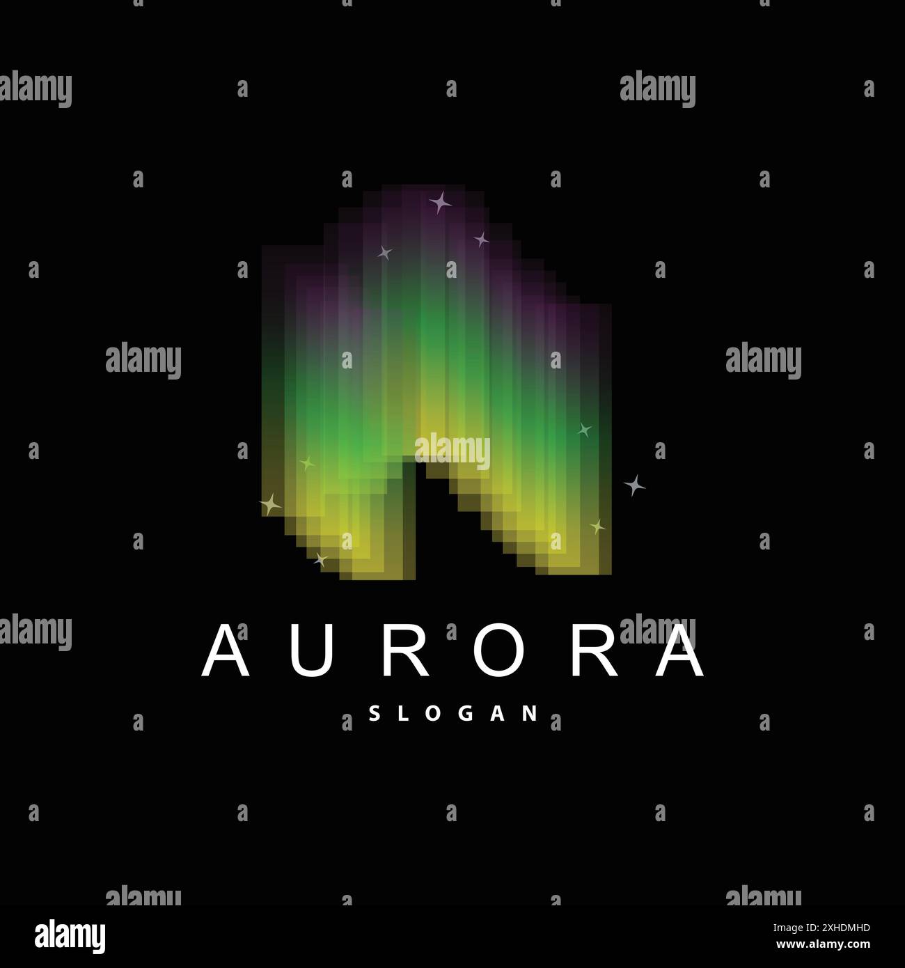 Aurora Logo, Sky View Light Vector Design, Symbol Template Illustration ...
