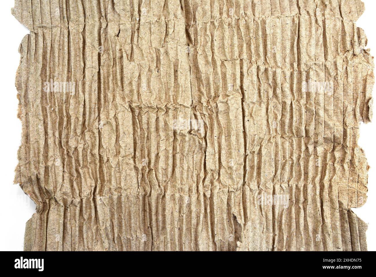 Texture of Folded Cardboard, Top View. Crumpled Cardboard surface Stock ...