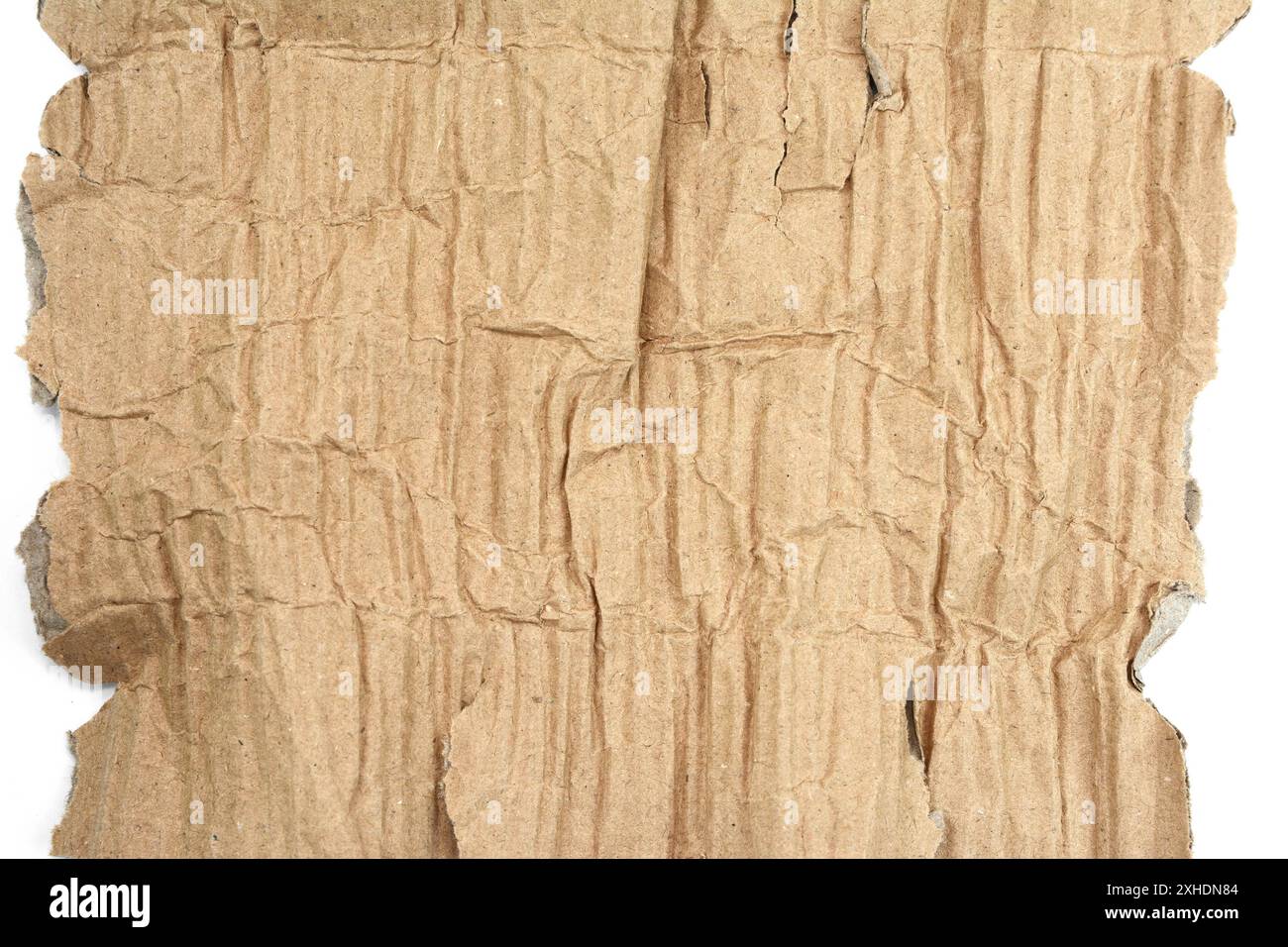 Texture of Folded Cardboard, Top View. Crumpled Cardboard surface Stock ...