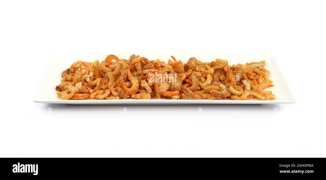 Dried shrimp or dried salted prawn isolated on white background Stock ...