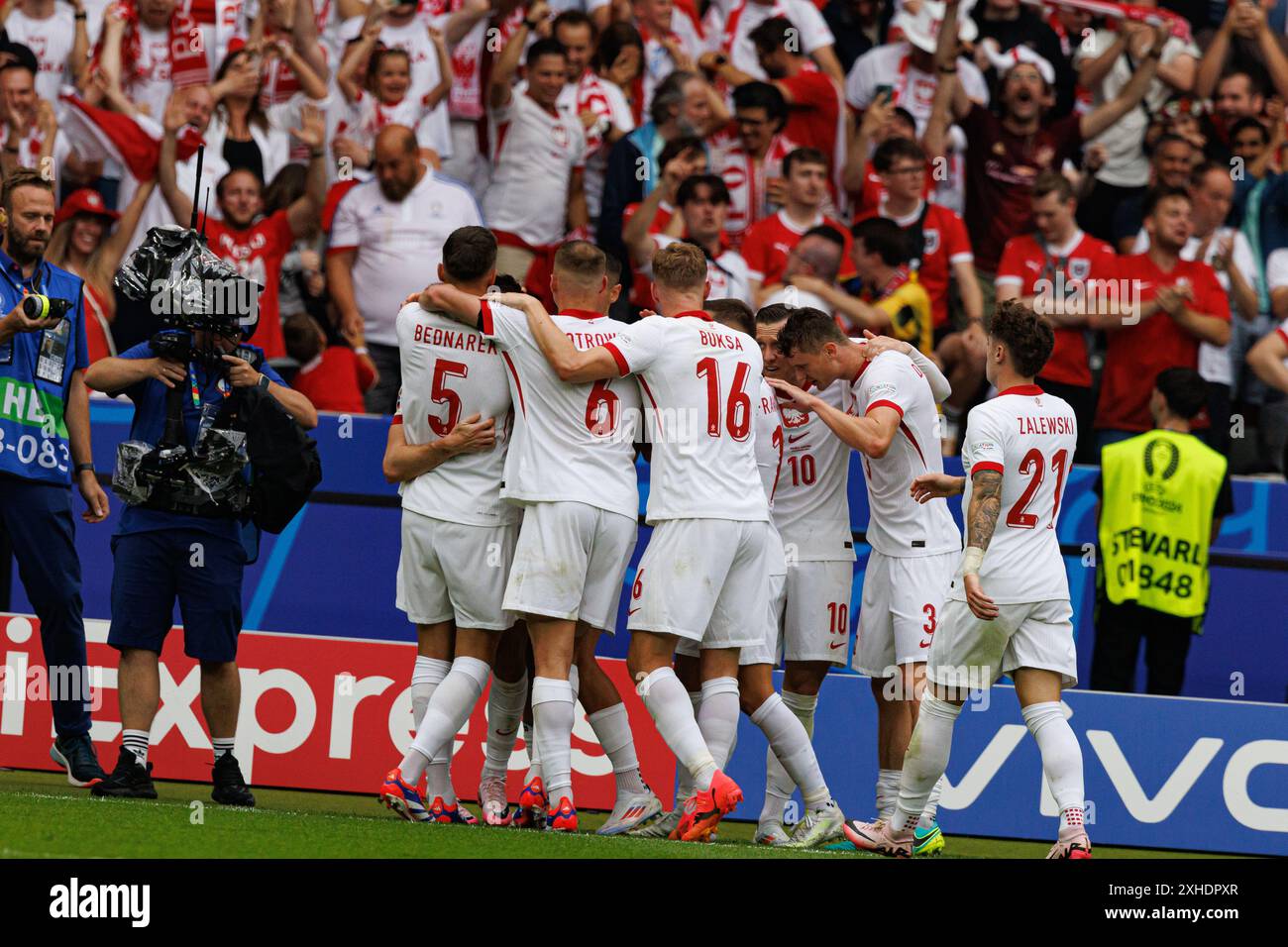 Players of Poland celebrating after goal during UEFA Euro 2024 game ...