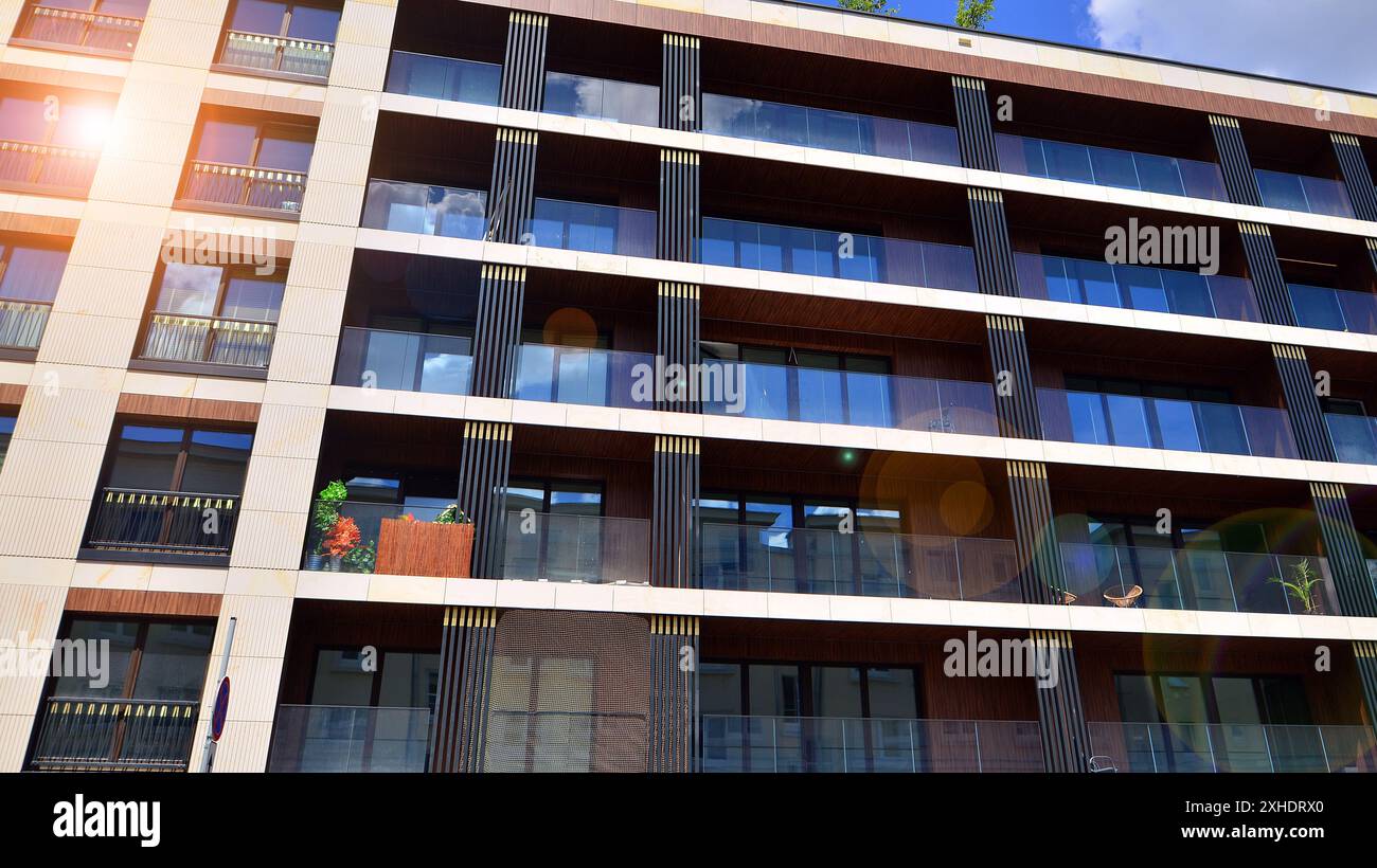 Modern elements in contemporary architecture.. Architectural details of ...