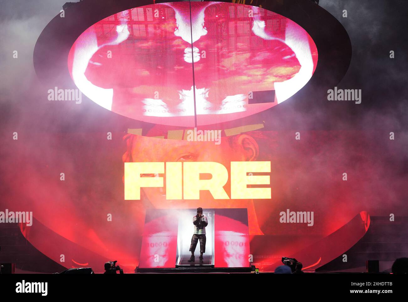 21 Savage performs on the main stage at the Wireless Festival at ...
