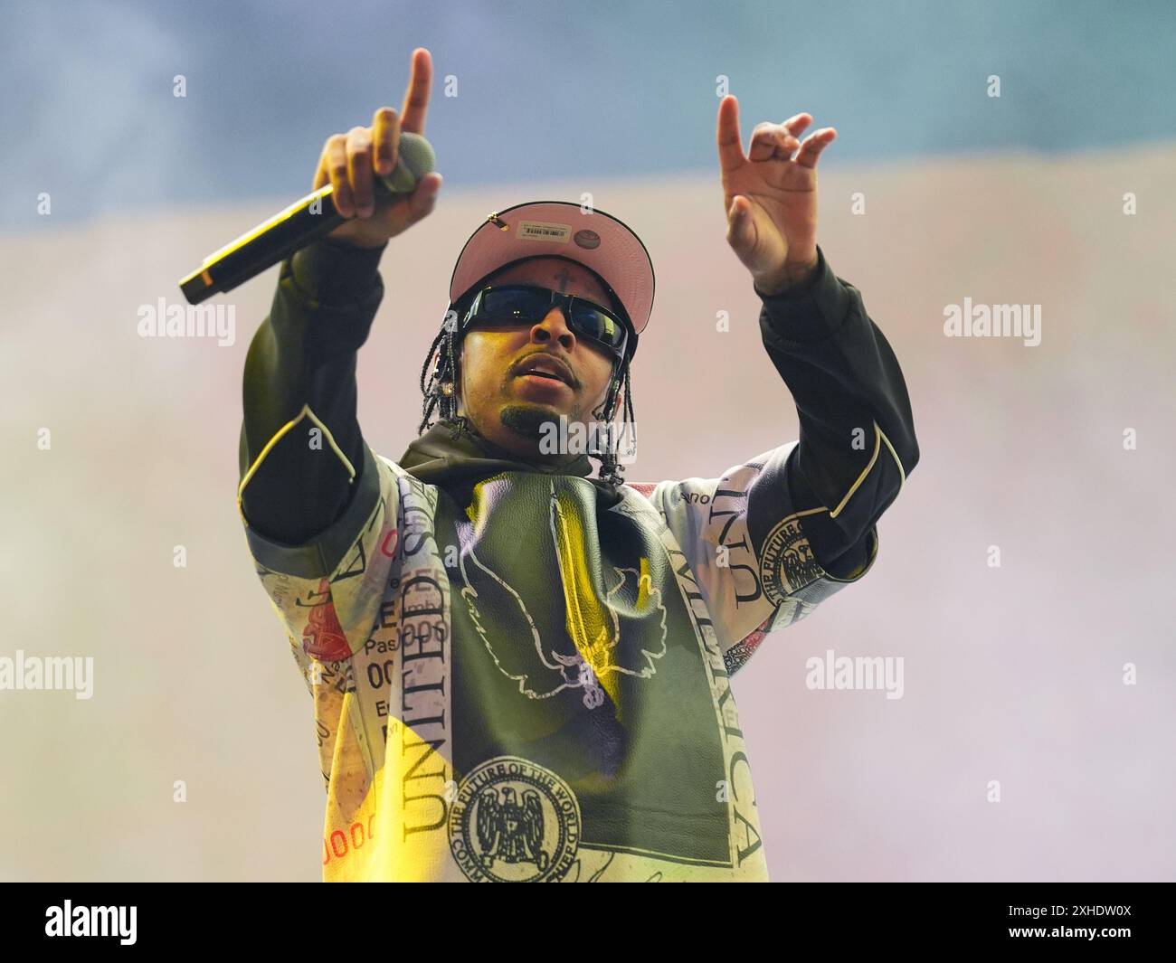 21 Savage performing on the main stage at the Wireless Festival at ...