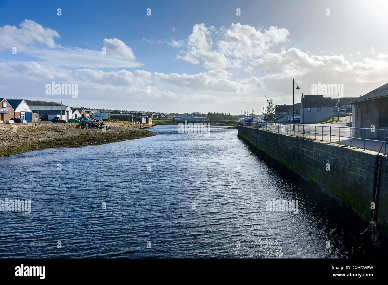The river Thurso from the harbour, Thurso, Caithness, Scotland, UK ...