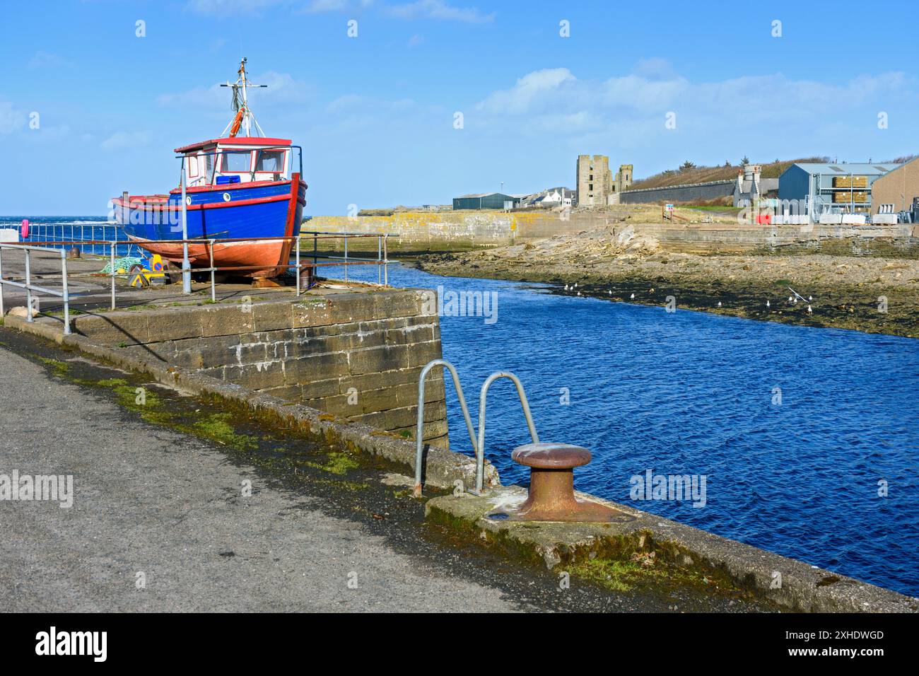 Thurso Castle from over the river Thurso at the harbour, Thurso ...