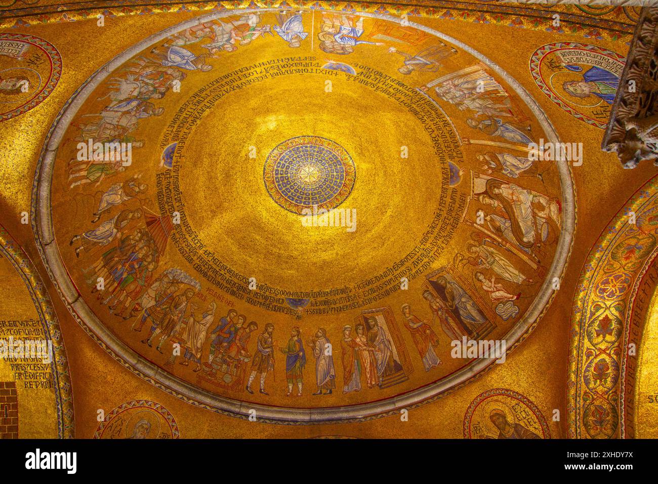 The story of Abraham mosaic in St Mark's Cathedral. Venice Italy Stock ...