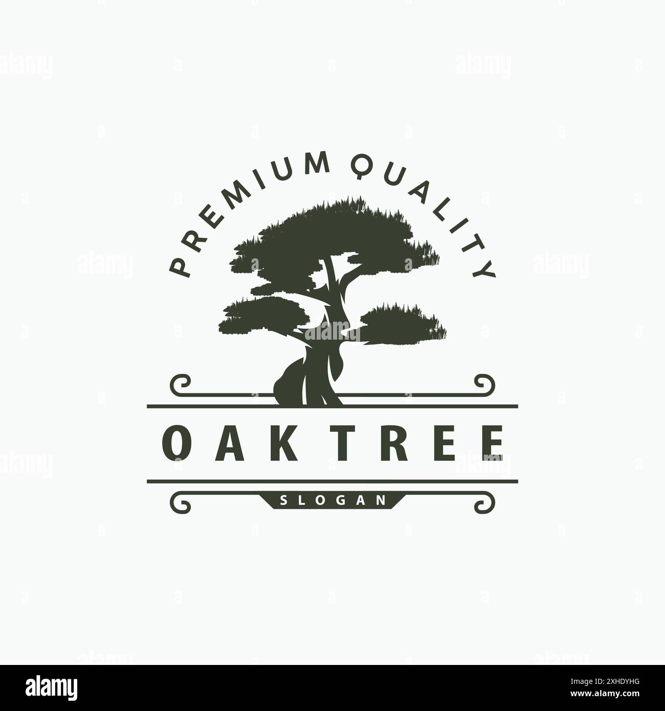Oak Tree Logo Minimalist Design, Vector Tree Nature Plant Of Life ...