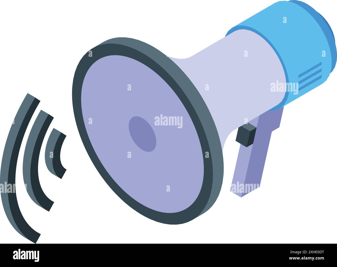 Megaphone is making an announcement with sound waves Stock Vector Image ...