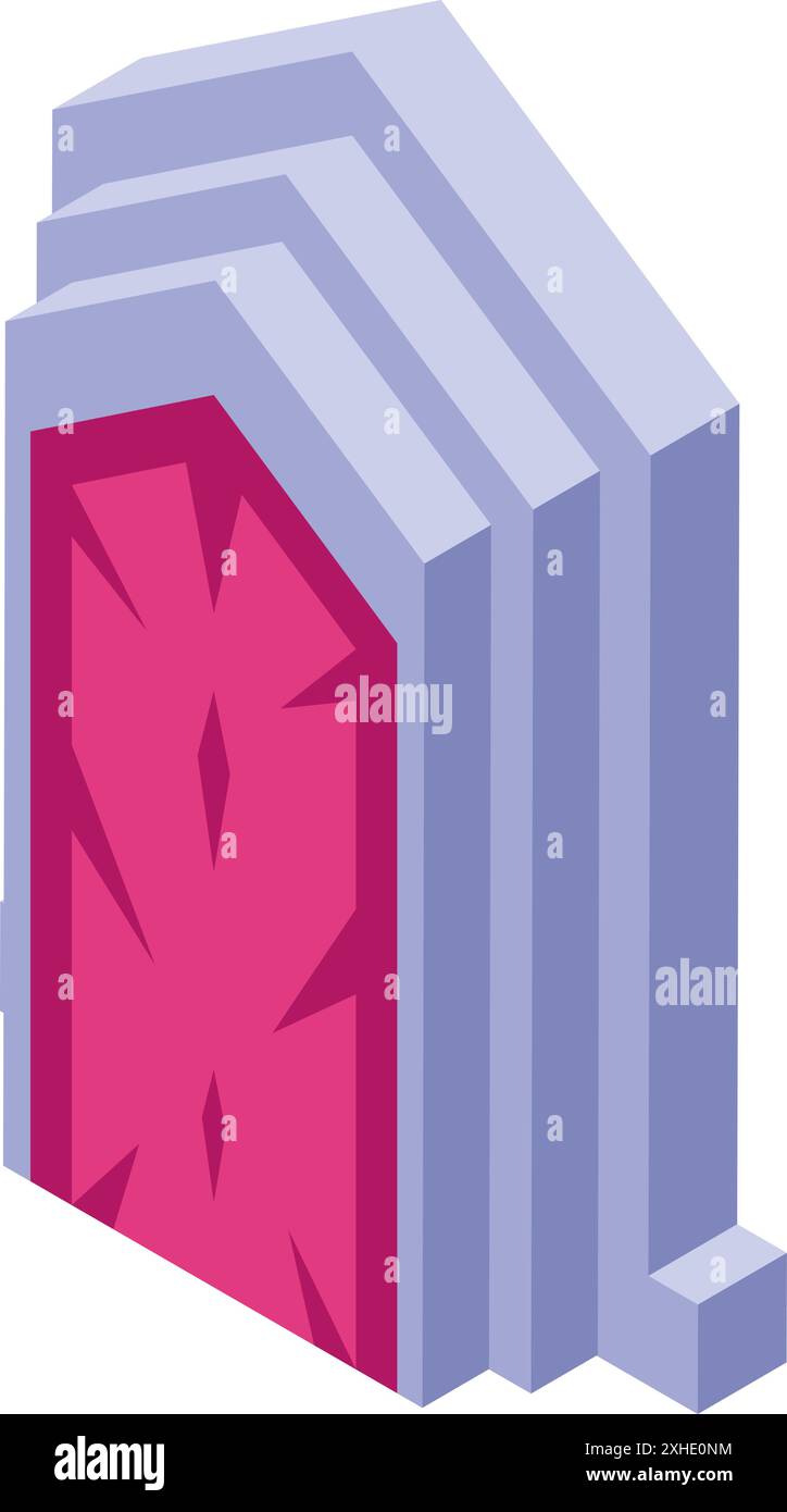 Magical portal is opening, showing a bright purple world Stock Vector ...