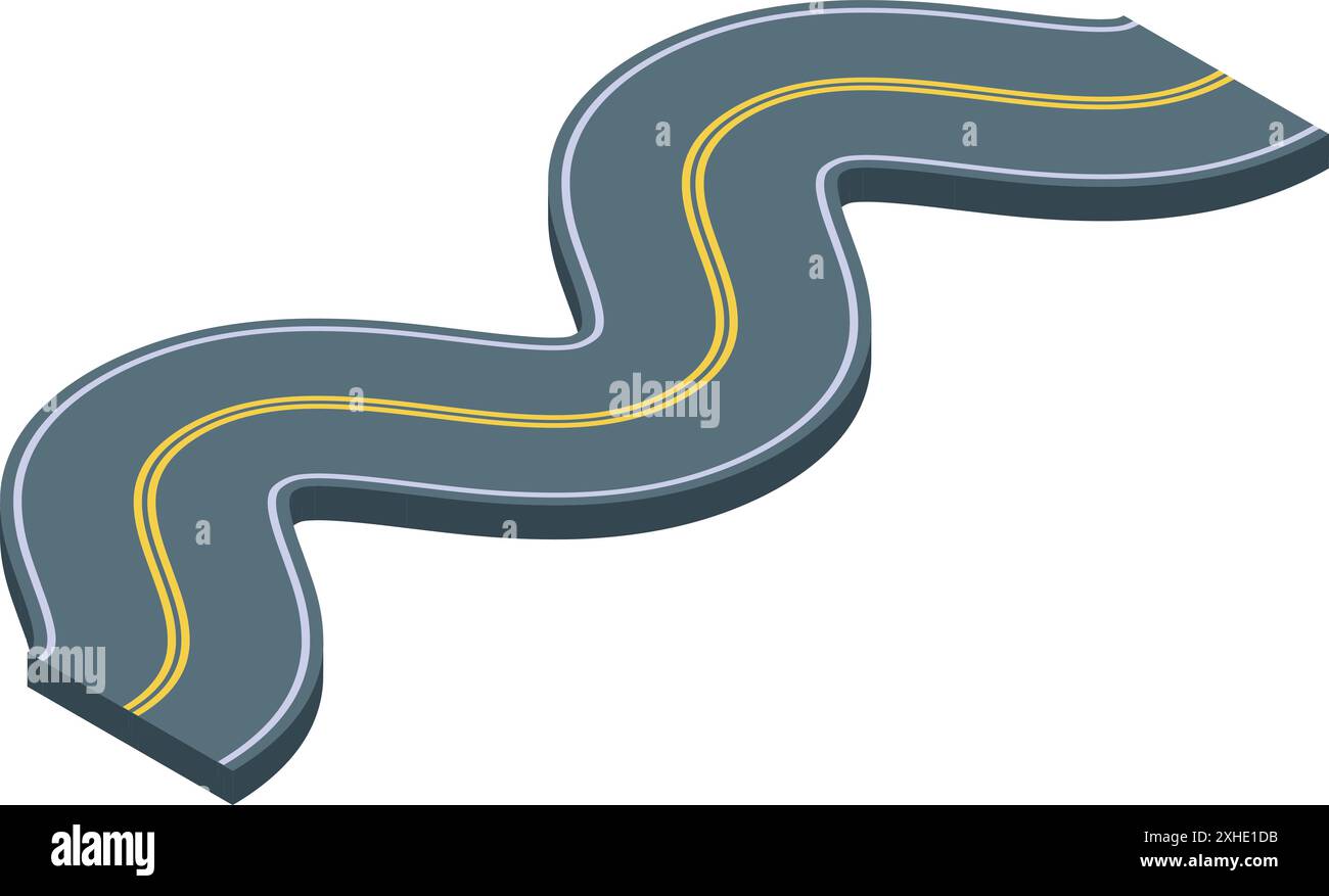 Winding lines perspective Stock Vector Images - Alamy