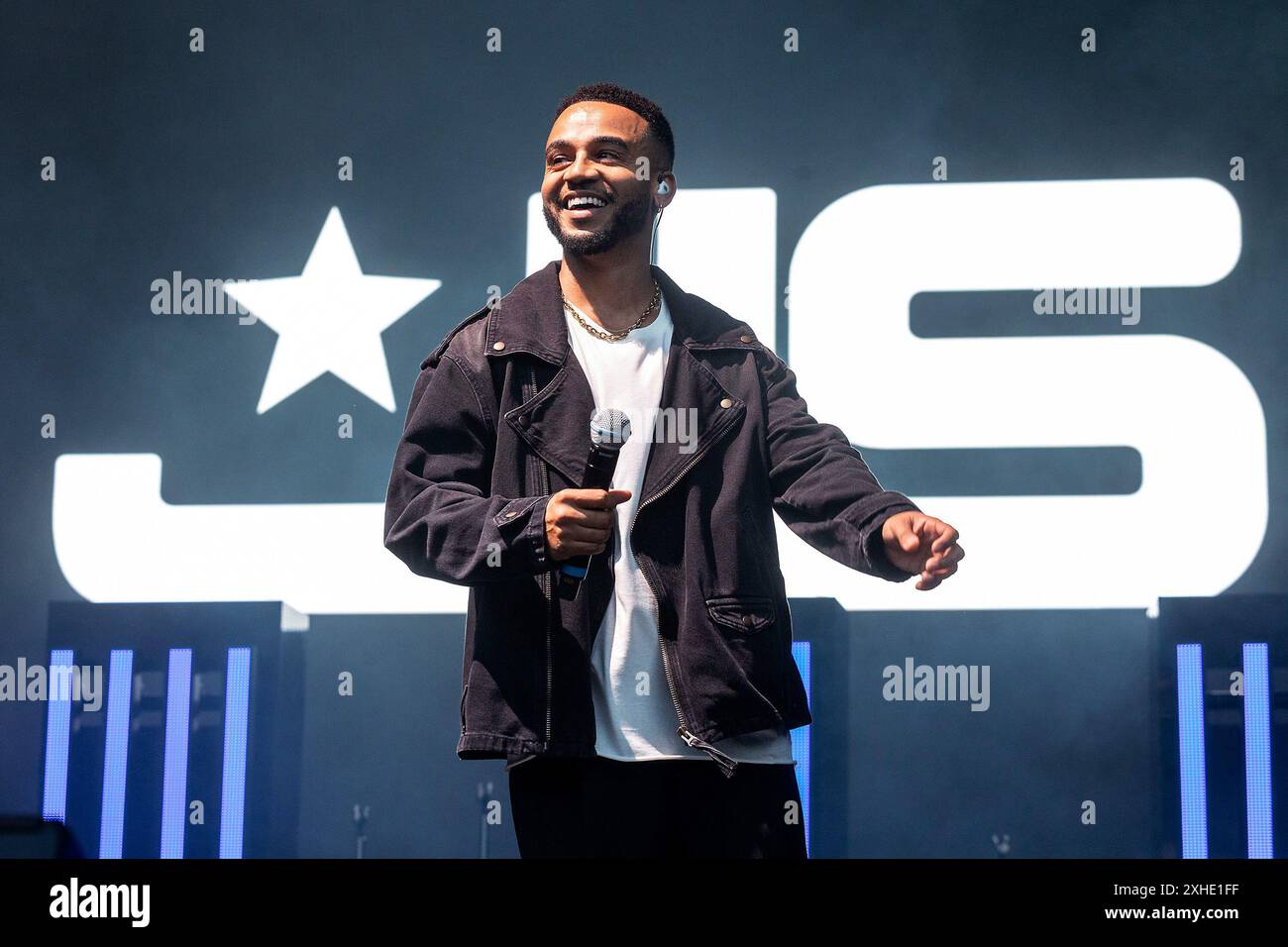 Eden Project, Bodelva, UK 13th Jul 2024. JLS perform at the 2024 Eden ...