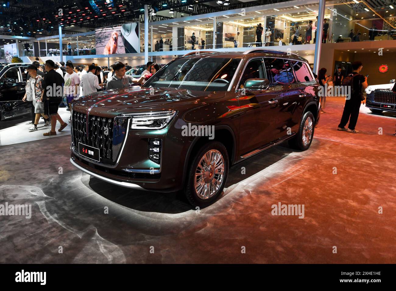 CHANGCHUN, CHINA - JULY 13, 2024 - A Hongqi luxury car is exhibited for ...
