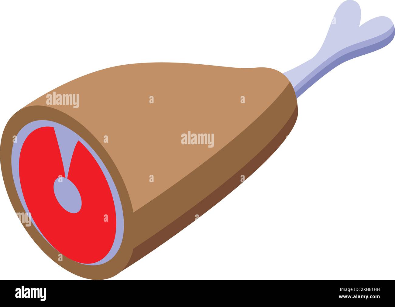 Isometric pork meat leg icon illustrating the concept of raw food Stock ...