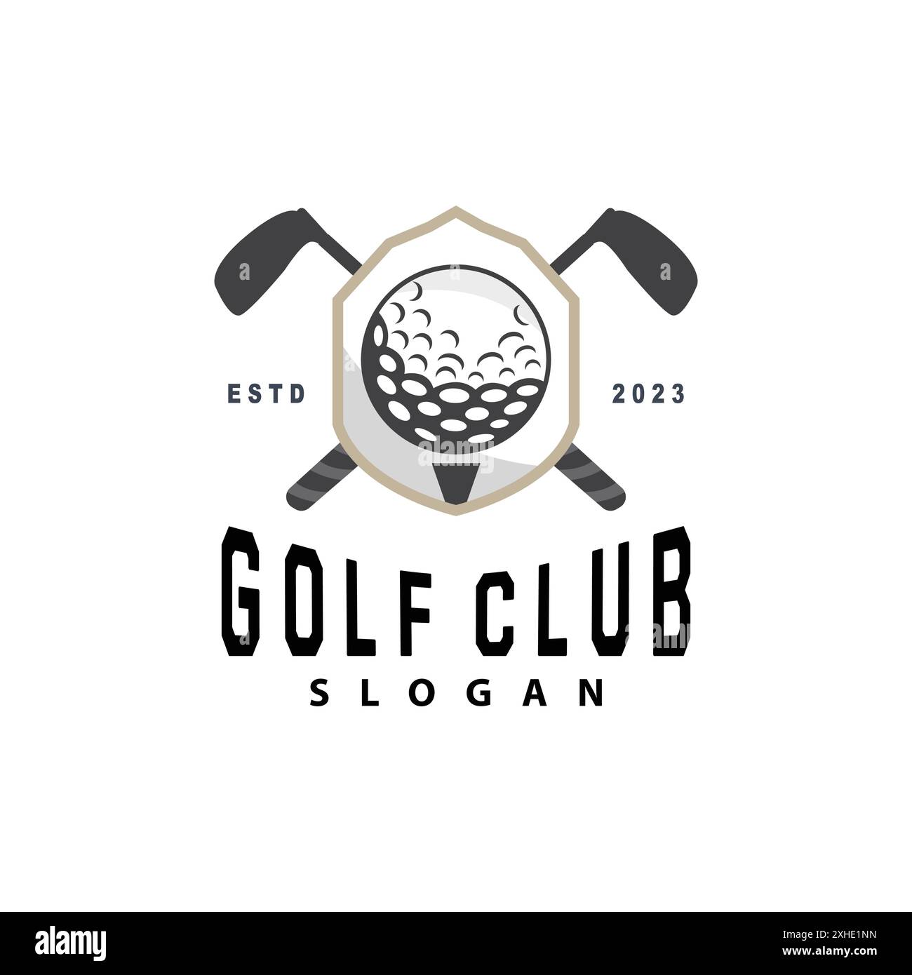 Golf Logo, Ball Game Sport Club Team Golf, Game Tournament Design ...