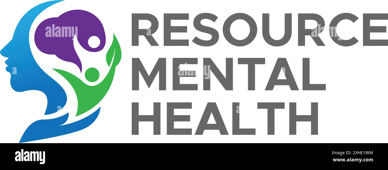 Modern colorful RESOURCE MENTAL HELATH logo design Stock Vector Image ...