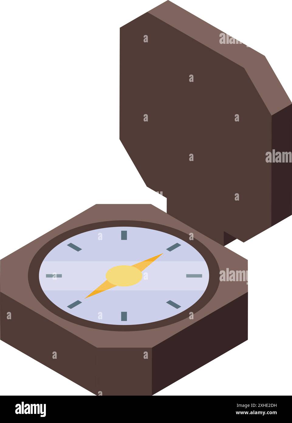 Open compass pointing north, guiding adventurers and explorers on their ...