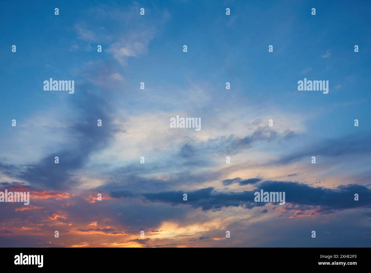 Panorama of evening sky with clouds. sunset Sky background, Sunrise sky ...