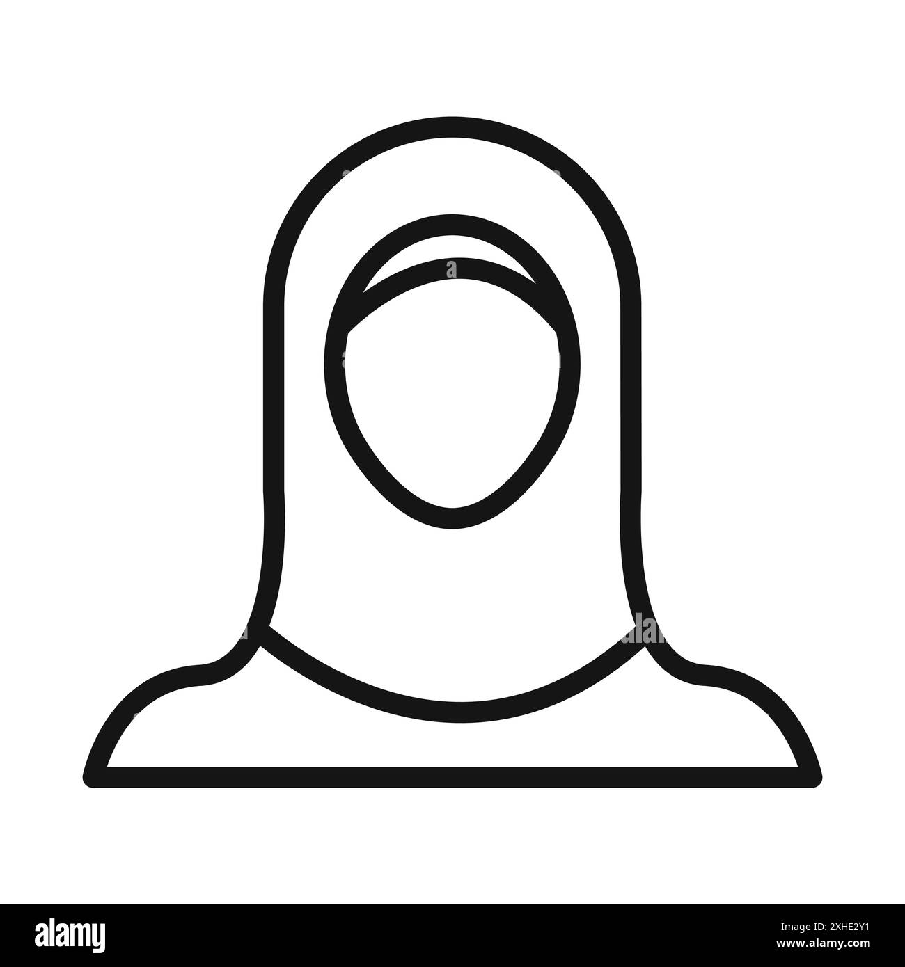 Arab woman icon Vector symbol or sign set collection in black and white ...