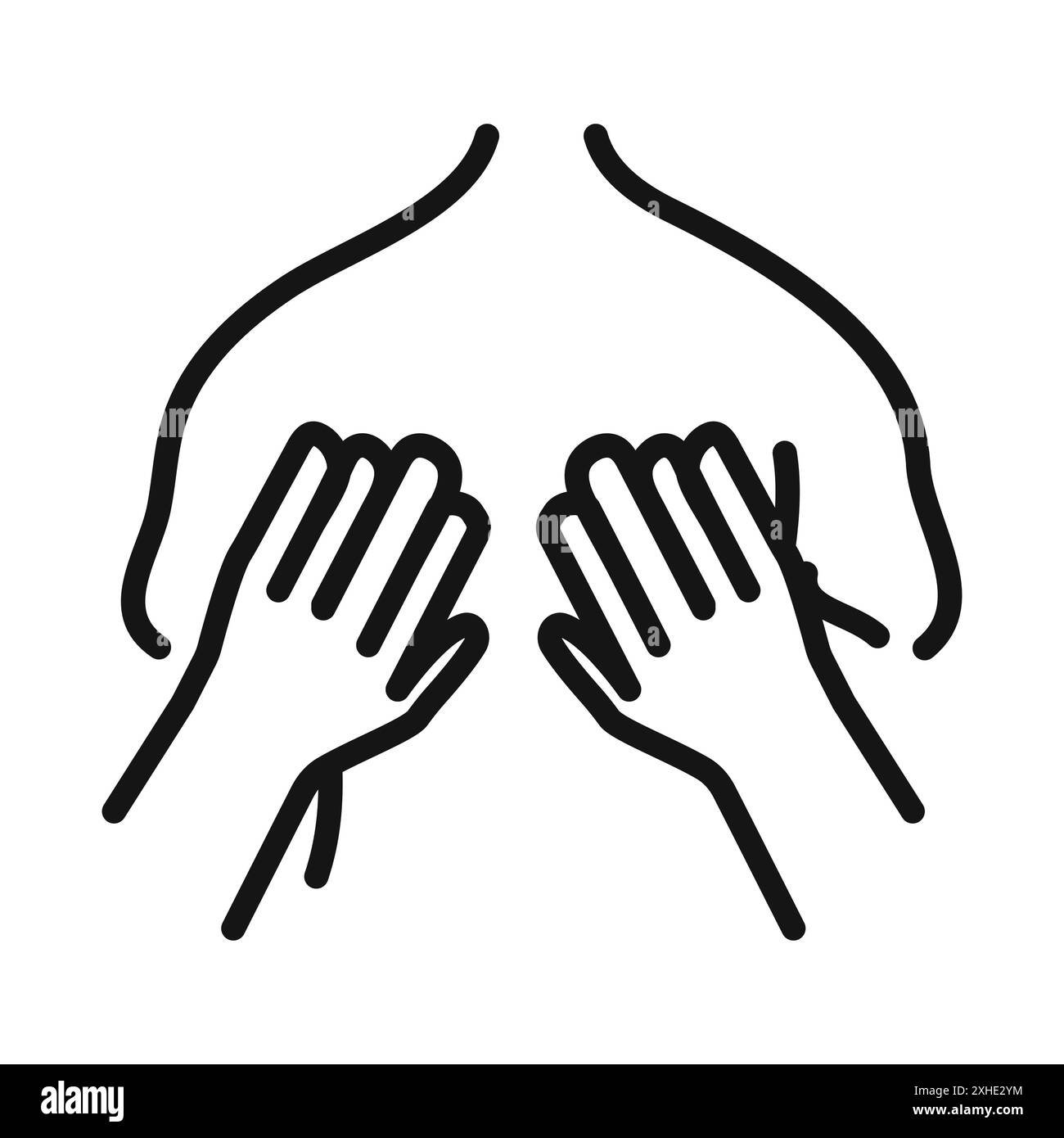 Back Massage Icon Vector Symbol Or Sign Set Collection In Black And White Outline Stock Vector