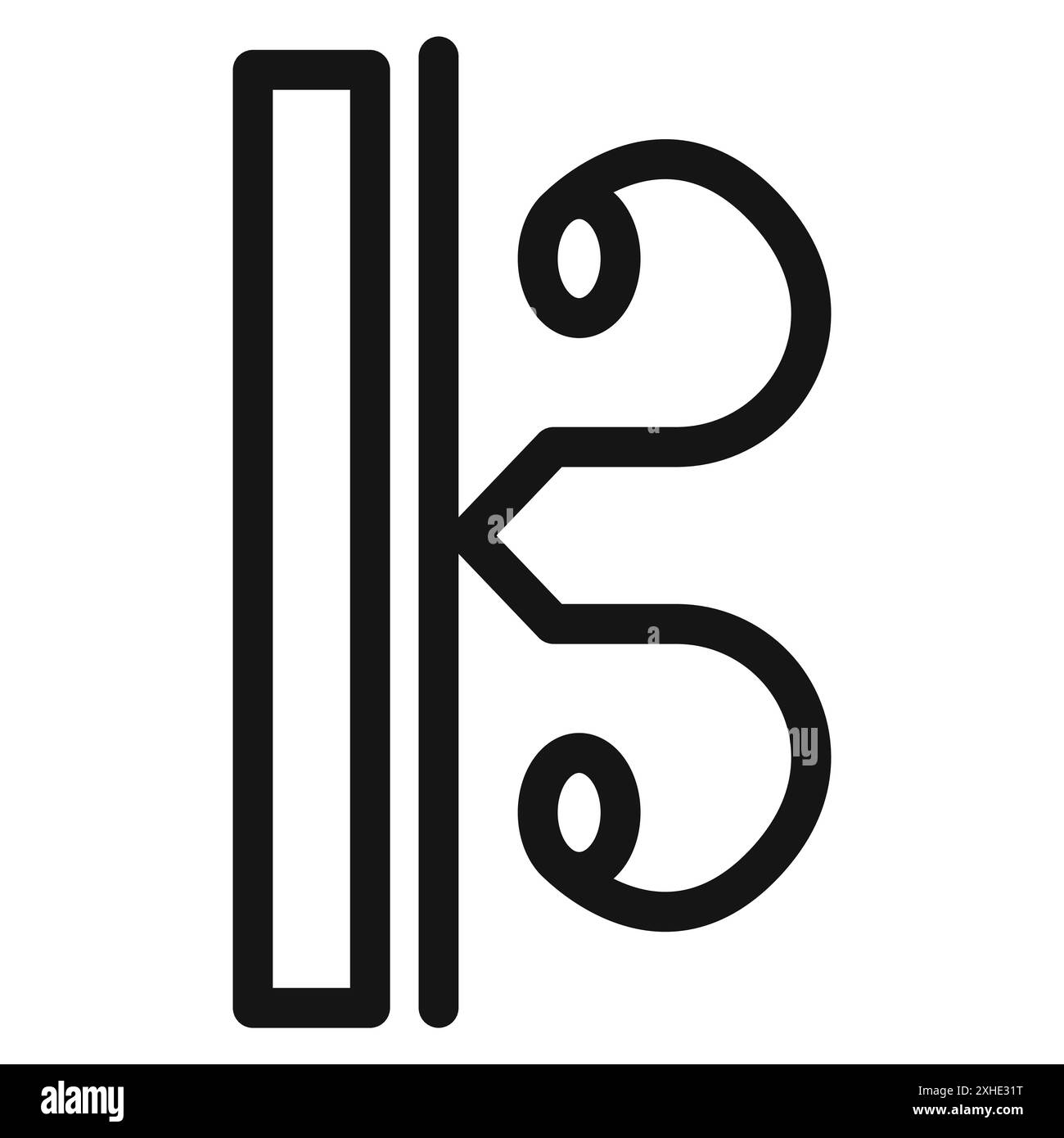alto clef icon Vector symbol or sign set collection in black and white ...