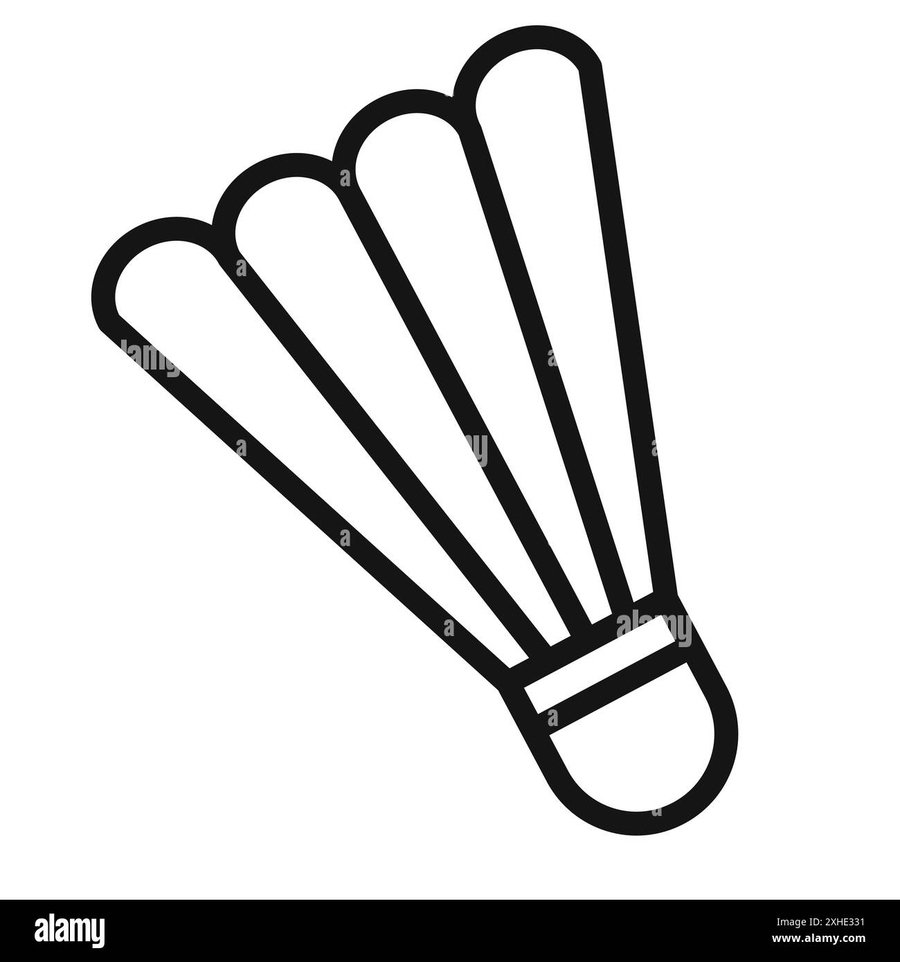 Badminton icon Vector symbol or sign set collection in black and white ...