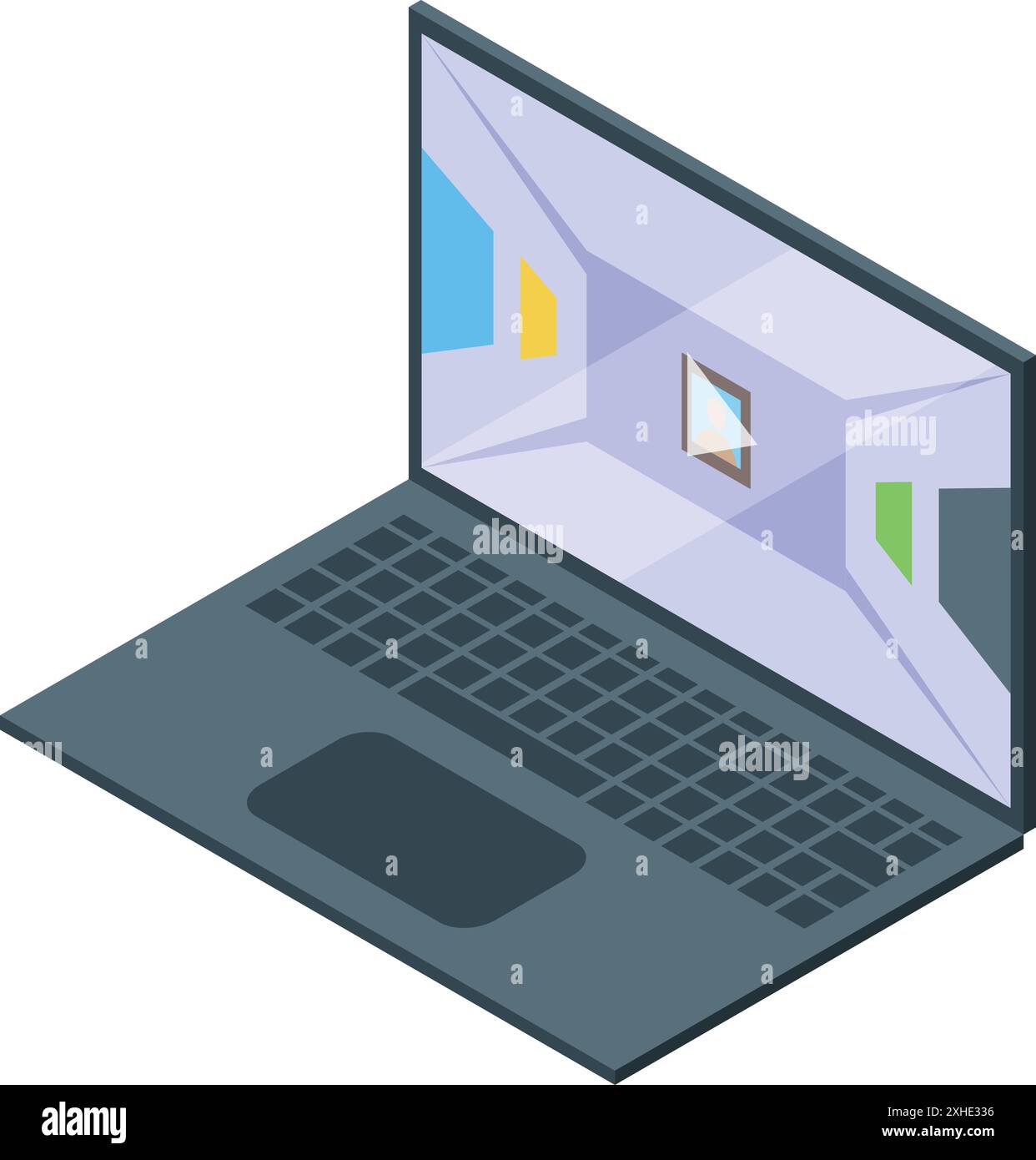 Laptop displaying a virtual tour of a museum, offering a convenient way ...