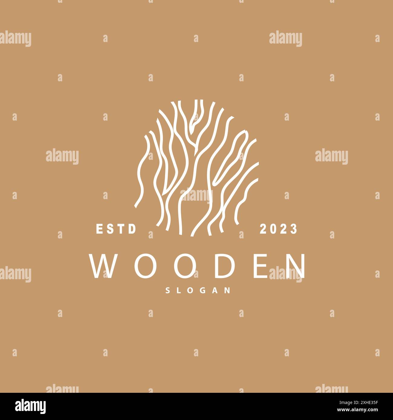 Wood Logo, Wood Fiber Bark Layer Vector, Tree Trunk Inspiration ...