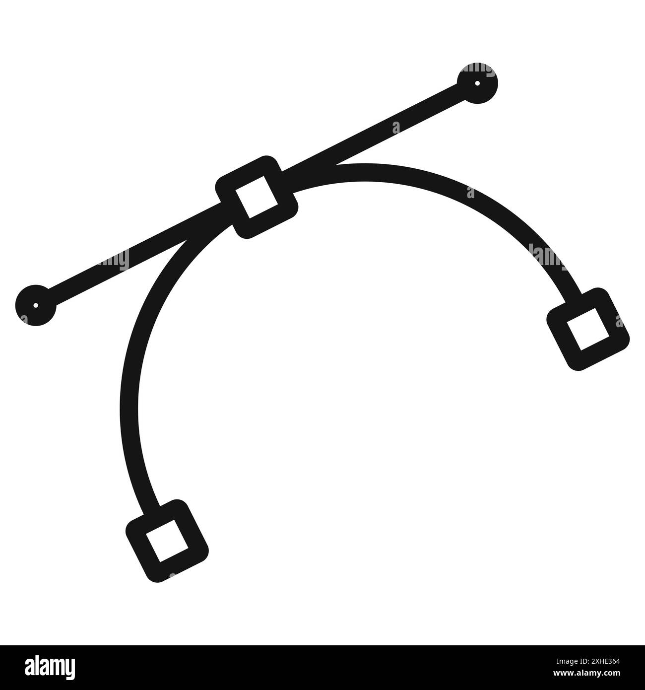 Bezier curve icon outline Stock Vector Images - Alamy