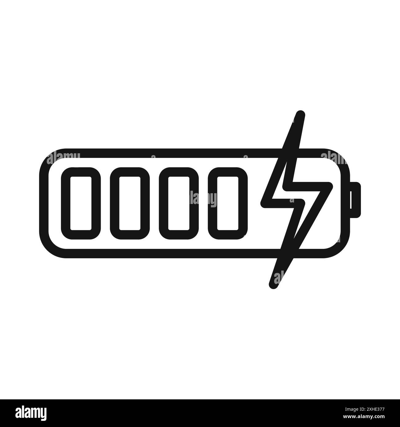 Battery fast charge icon Vector symbol or sign set collection in black ...