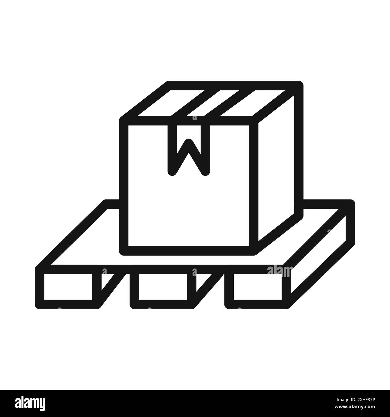 box on a pallet icon Vector symbol or sign set collection in black and ...