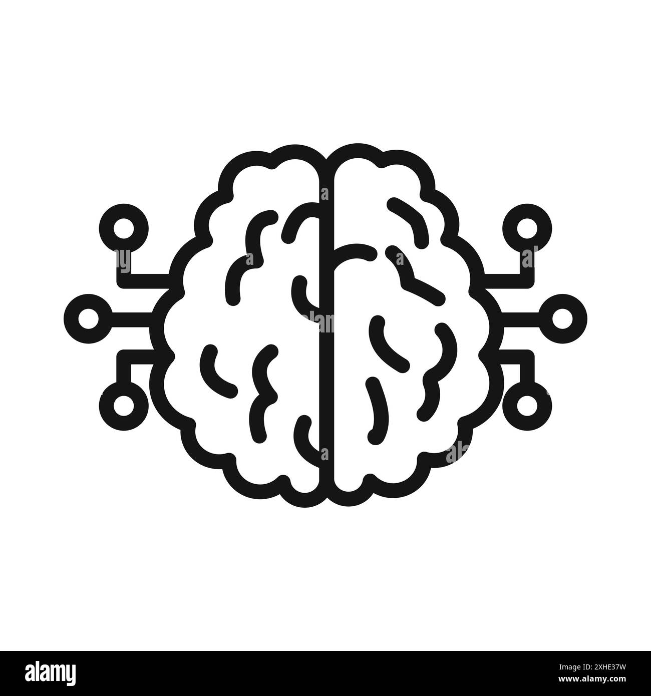 Artificial intelligence icon Vector symbol or sign set collection in ...